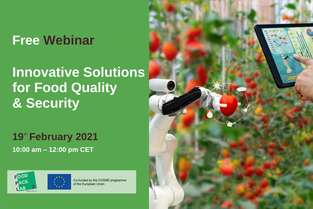 Webinar: Innovative Solutions for Food Quality & Security - FoodPackLab Webinar: Innovative Solutions for Food Quality & Security - FoodPackLab